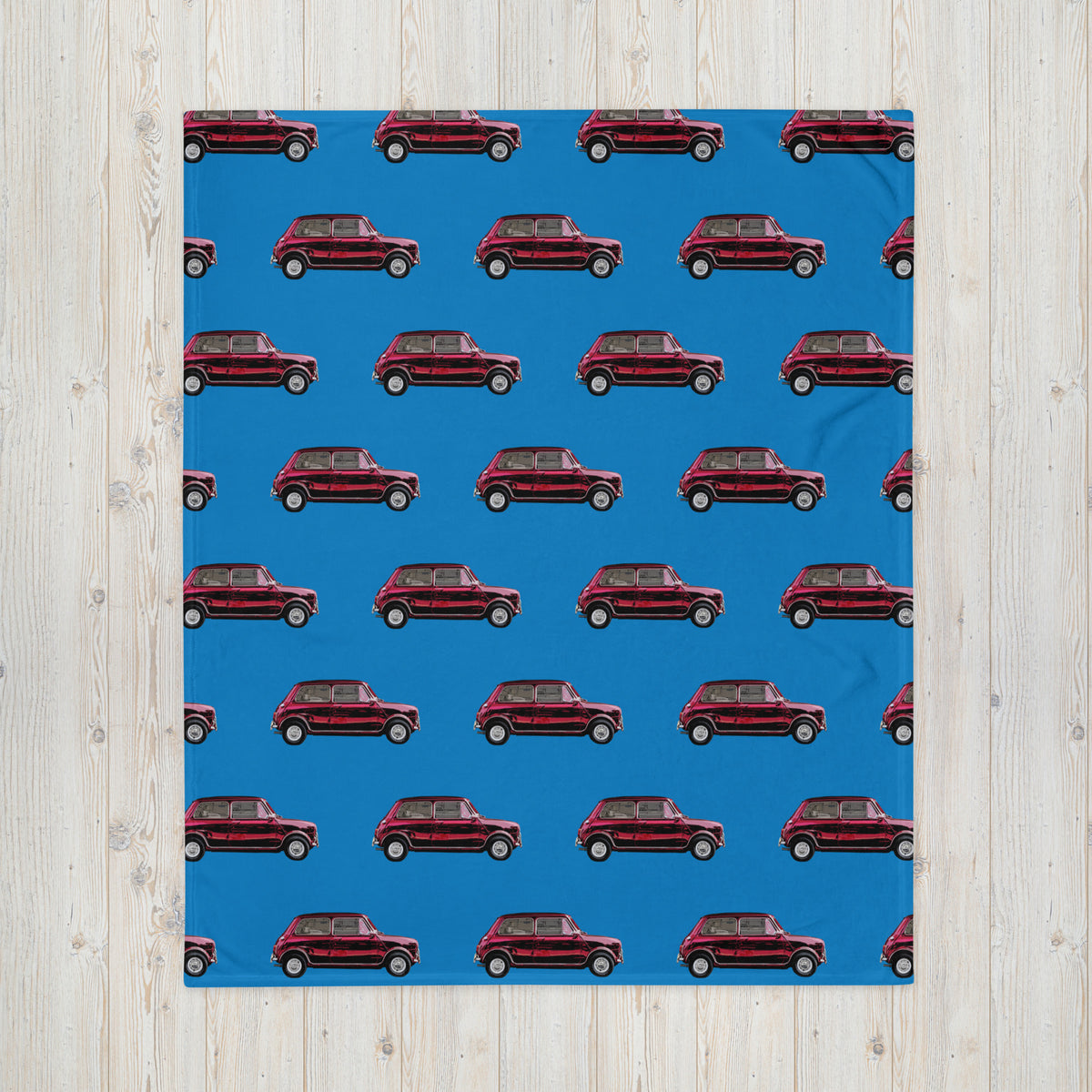 Classic Mini Car All over Print Throw Blanket | Mini Cooper Blanket ...